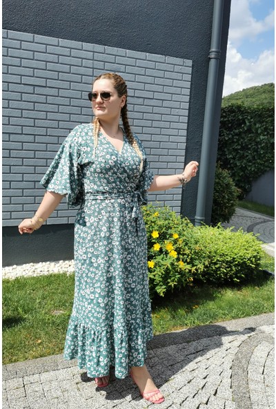 Macfly Kruvaze Yaka Elbise