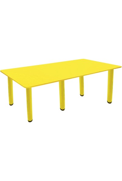 Akay Eko Dikdörtgen Ahşap Yemek Masası Sarı