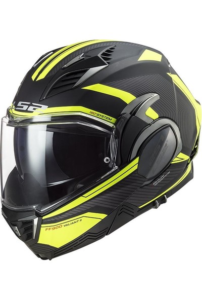 Ls2 Valıant 2 Revo Mat Siyah-Neon Sarı Kask
