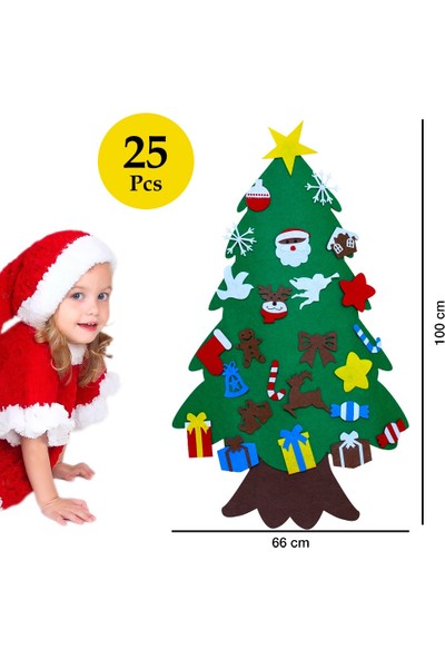 Oyuncak Fabrikası Eğitici ve Öğretici Keçe Yılbaşı Çam Ağacı Asılabilir 25 Aksesuarlı Oyuncak Fabrikası Eğitici ve Öğretici Keçe Yılbaşı Çam Ağacı Asılabilir 25 Aksesuarlı