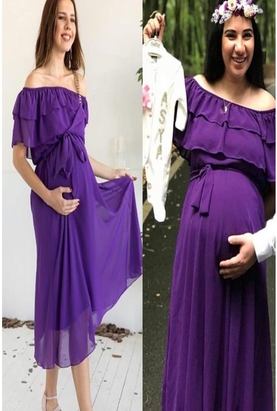 Macfly Carmen Yaka Firfir Elbise