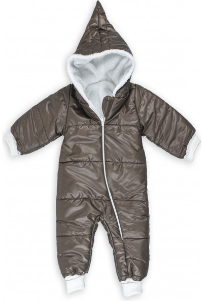 Podium Giyim Yeni Sezon Trend Tek Fermuarlı Ayaksız Bebek Kozmonot Tulum Kahve Podium Giyim Yeni Sezon Trend Tek Fermuarlı Ayaksız Bebek Kozmonot Tulum Kahve
