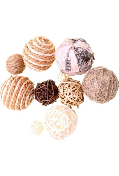 F Fityle Düğün Masa Dekor Için 10X Rattan Topu Dekoratif Çeşitli Hasır Topları F Fityle Düğün Masa Dekor Için 10X Rattan Topu Dekoratif Çeşitli Hasır Topları