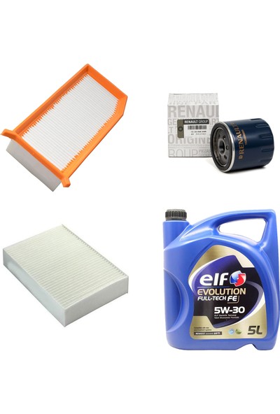 Mais Dacıa Sandero 1.5 Dci Filtre Bakım Seti 2013-2018 Model -86-90 Bg [3+1-OTODEPOSUSET7548A]