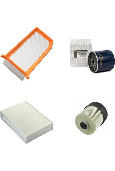 Mais Dacıa Sandero 1.5 Dci Filtre Bakım Seti 2013-2018 Model -86-90 Bg [4LÜ-OTODEPOSUSET7548C]