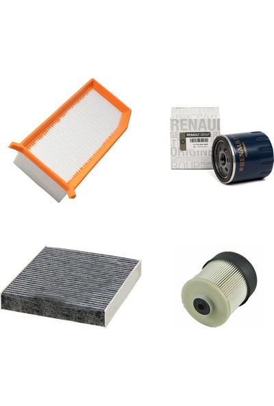 Mais Dacıa Sandero 1.5 Dci Filtre Bakım Seti 2013-2018 Model -86-90 Bg [karbon 4LÜ-OTODEPOSUSET7548G]
