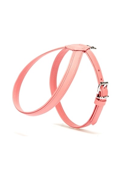 Doggie Flotter El Yapımı Deri Köpek Göğüs Tasması 35 cm x 45 cm Pembe