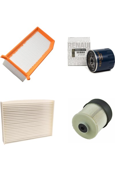 Mais Dacıa Dokker 1.5 Dci Filtre Bakım Seti 2012-2018 Model 75-90 Bg [4LÜ-OTODEPOSUSET7519C]