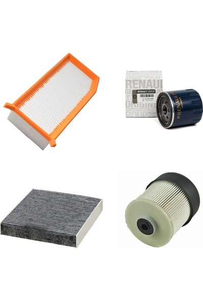Mais Dacıa Duster 2 1.5 Dci Filtre Bakım Seti 2017-2020 Model 90-109 Bg [karbon 4LÜ-OTODEPOSUSET1321G]