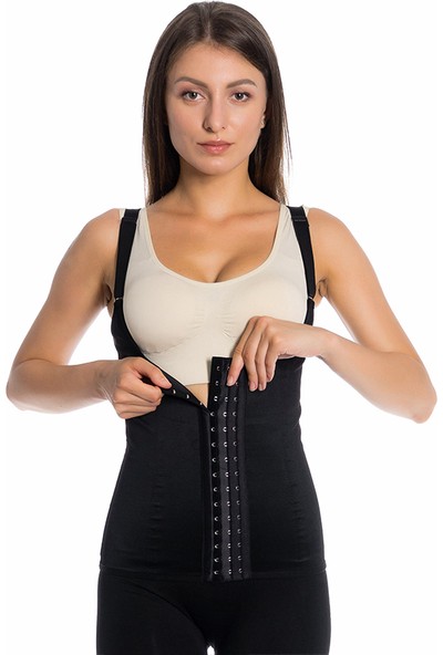 Alwaysfit Askılı Bel ve Göbek Lohusa Lateks Korsesi