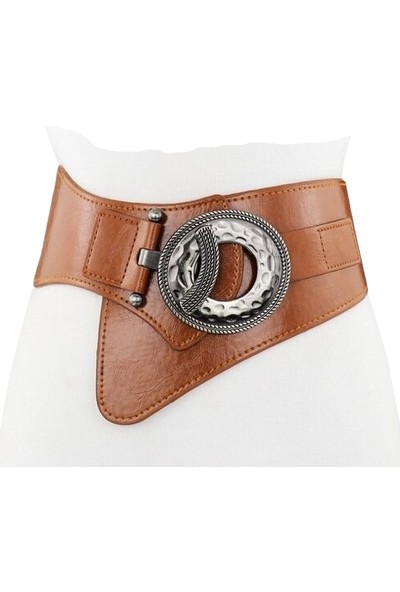 Charge Geniş Asimetrik Deri Kadın Kemer