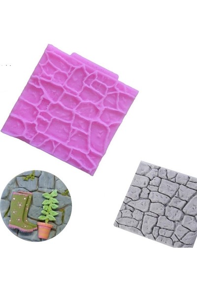 Morlalem Taş Dekoru 9,5cm Silikon Kalıp K-124 Morlalem Taş Dekoru 9,5cm Silikon Kalıp K-124