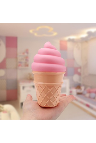 Hayalimkapimda Sihirli Dondurma Tasarımlı Çocuk Odası Pilli LED Gece Lambası Hayalimkapimda Sihirli Dondurma Tasarımlı Çocuk Odası Pilli LED Gece Lambası