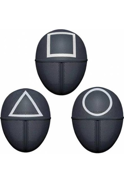 Aydede Oyuncak Squıd Game Maske Üç'lü Set Kare Üçgen Yuvarlak Aydede Oyuncak Squıd Game Maske Üç'lü Set Kare Üçgen Yuvarlak