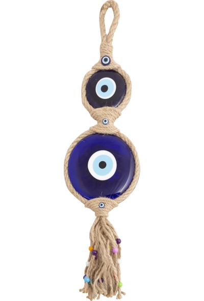 Kofre Exclusive 2'li Dekoratif Askılı Cam Nazar Boncuğu Hediyelik Hasır Duvar Süsü Kofre Exclusive 2'li Dekoratif Askılı Cam Nazar Boncuğu Hediyelik Hasır Duvar Süsü