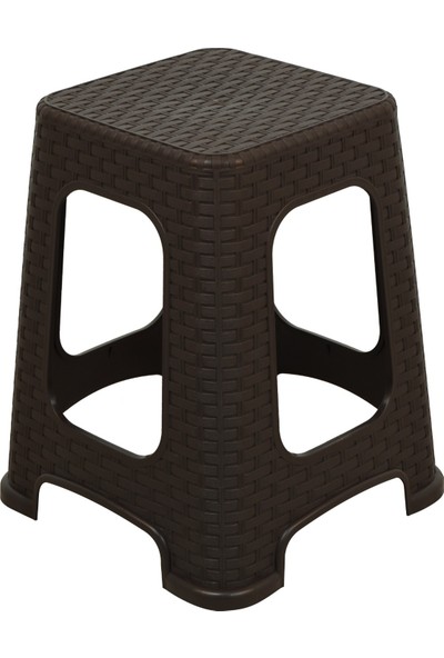 Mandella Sağlam Plastik Karizma Rattan Tabure (6 Adet) Kahverengi Mandella Sağlam Plastik Karizma Rattan Tabure (6 Adet) Kahverengi