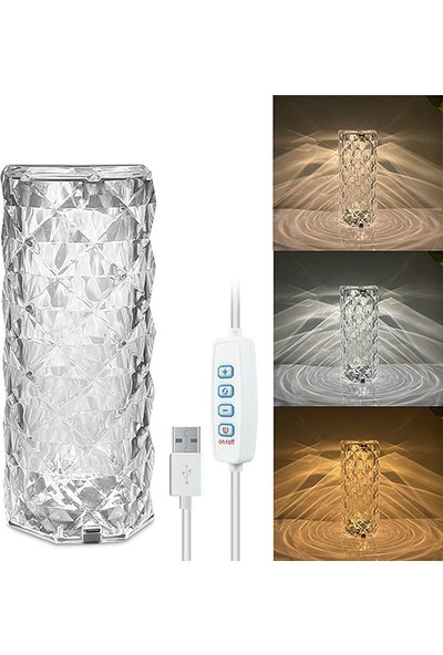 Skyline Store 3 Renkli Kristal Görünümlü Gece Lambası - Şeffaf (Yurt Dışından) Skyline Store 3 Renkli Kristal Görünümlü Gece Lambası - Şeffaf (Yurt Dışından)