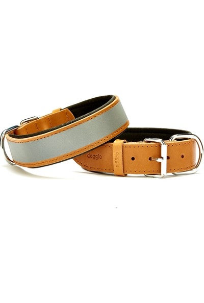 Doggie Konforlu Reflektörlü Deri Köpek Tasması 4 x 57-65 cm Kamel Doggie Konforlu Reflektörlü Deri Köpek Tasması 4 x 57-65 cm Kamel