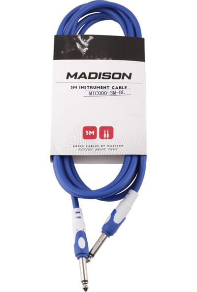 Madison Gitar Kablosu 3 Metre - Mavi
