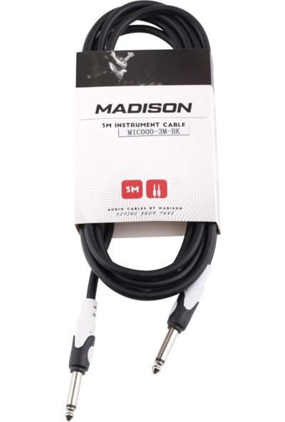 Madison Gitar Kablosu 3 Metre - Siyah Madison Gitar Kablosu 3 Metre - Siyah
