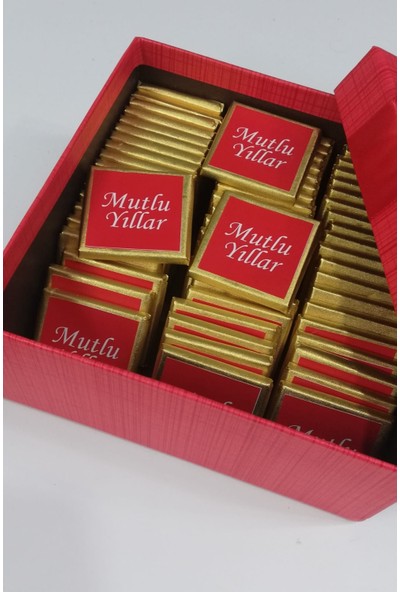 Melodi Mutlu Yıllar Tebrik Hediye Çikolata Kutusu
