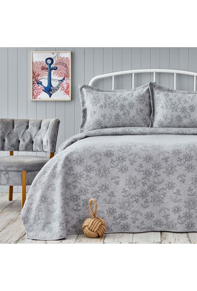 Nautica Home Dorisa Açık Gri Çift Kişilik Yatak Örtüsü Seti