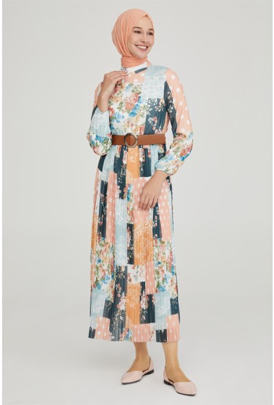 Armine Elbise 21YD2305 Oranj