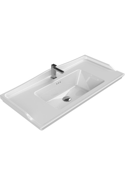 Turkuaz Seramik Cerastyle Kapadokya 80CM Etajerli Lavabo