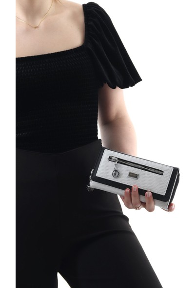 Silver Polo B.gümüş İki Bölmeli Kadın Cüzdan & Kartlık SP846