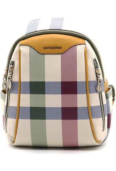 Silver & Polo Silver Polo Krem Tek Bölmeli Kadın Sırt Çantası SP906