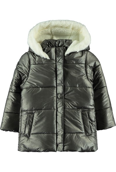 Civil Girls Kız Çocuk Kapüşonlu Mont 2-5 Yaş Gri