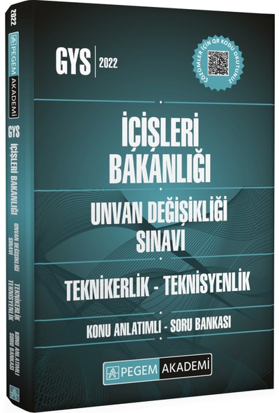Pegem Akademi Yayıncılık 2022 İçişleri Bakanlığı Unvan Değişikliği Değişikliği Sınavı Konu Anlatımlı Soru Bankası Teknikerlik - Teknisyenlik Pegem Akademi Yayıncılık 2022 İçişleri Bakanlığı Unvan Değişikliği Değişikliği Sınavı Konu Anlatımlı Soru Bankası Teknikerlik - Teknisyenlik