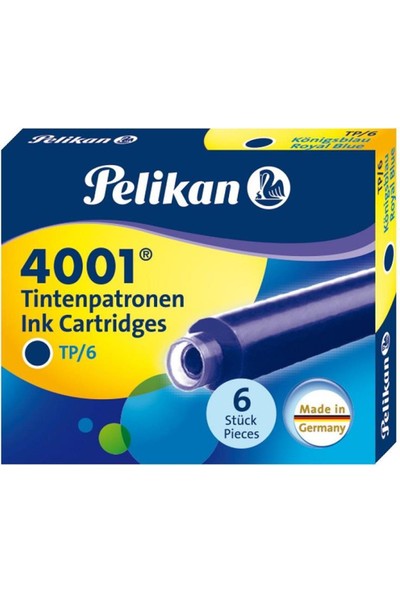 Pelikan Dolma Kalem Tüpü 6'lı Mavi 4001-301176 Dolma Kalem Pelikan Dolma Kalem Tüpü 6'lı Mavi 4001-301176 Dolma Kalem