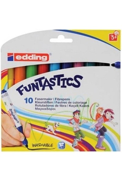Edding Funtastics Keçe Uçlu Kalem Kalın 10LU Set ED14K1099 Keçeli Kalemler Edding Funtastics Keçe Uçlu Kalem Kalın 10LU Set ED14K1099 Keçeli Kalemler