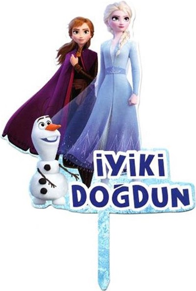 Kelebek Oyuncak Frozen (Elsa Anna) Karton Pasta Süsü Kelebek Oyuncak Frozen (Elsa Anna) Karton Pasta Süsü