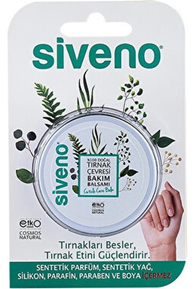 Siveno Siveno %100 Doğal Tırnak Çevresi Bakımı Balsamı 15 ml Yüz Temizleyici