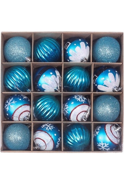 Xhome 16 Adet Noel Süsleri 6cm Noel Top Seti Noel Ağacı Süsleme Kolye Noel Top (Yurt Dışından)