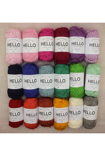 Hello Dk Punch ve Amigurumi Iplik Seti 18'l I- Set 3 Hello Dk Punch ve Amigurumi Iplik Seti 18'l I- Set 3