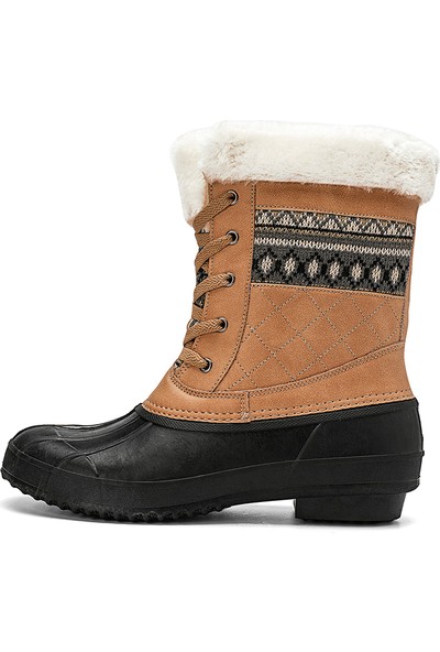 SITONG Haki Kumaş Deseni Su Geçirmez Kar Botları Anti-Kum Kadın SITONG Haki Kumaş Deseni Su Geçirmez Kar Botları Anti-Kum Kadın