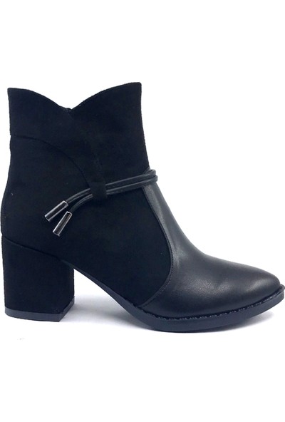 Ayakkabımood Subaşı 2363 Siyah 5 cm Topuklu Bayan Bot