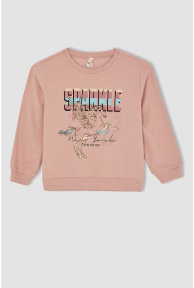 DeFacto Kız Çocuk Regular Fit Bisiklet Yaka Unicorn Baskılı İçi Yumuşak Tüylü Sweatshirt W8534A621AU DeFacto Kız Çocuk Regular Fit Bisiklet Yaka Unicorn Baskılı İçi Yumuşak Tüylü Sweatshirt W8534A621AU