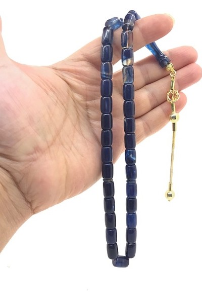 Şamil Tesbih Ateş Kehribar Tesbih 925 Ayar Gümüş Püsküllü Tesbih