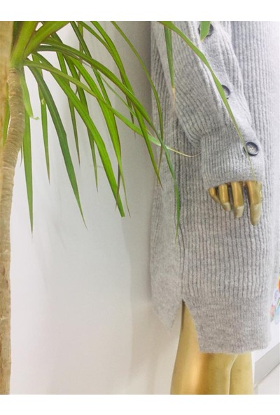 Dilvin Yarım Balıkçı Kolu Düğmeli ELBISE-T1237