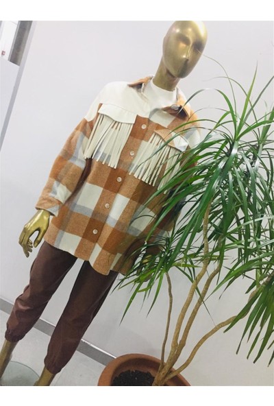 İkoll Deri Püsküllü Ekose GÖMLEK-26439