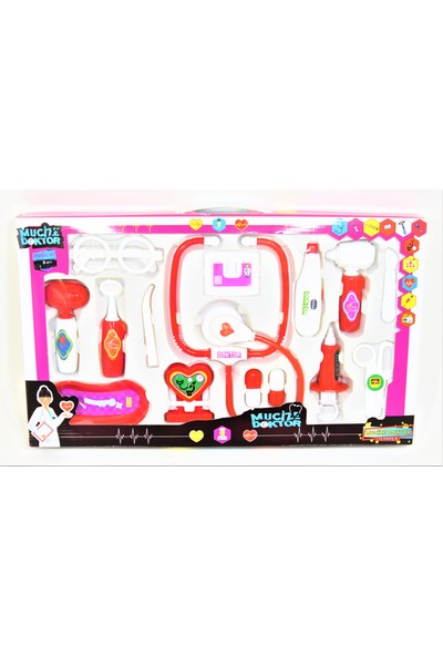 Kembay Kutulu Büyük Doktor Seti 15 Parça Kırmızı Renk Kembay Kutulu Büyük Doktor Seti 15 Parça Kırmızı Renk
