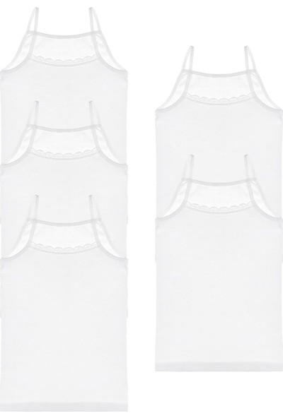 Donella 5'li %100 Pamuk Kız Çocuk Beyaz Atlet - 4351 Donella 5'li %100 Pamuk Kız Çocuk Beyaz Atlet - 4351