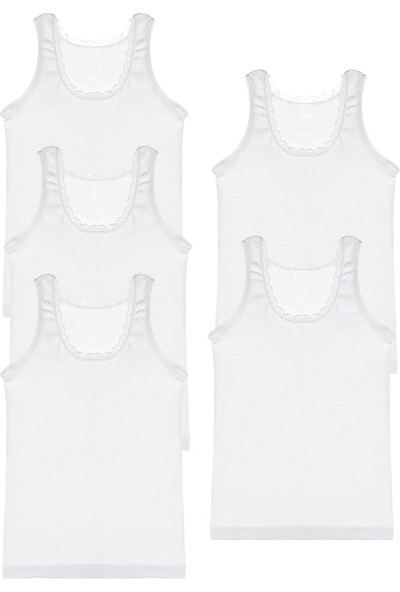 Donella 5'li %100 Pamuk Kız Çocuk Beyaz Atlet - 4351B Donella 5'li %100 Pamuk Kız Çocuk Beyaz Atlet - 4351B