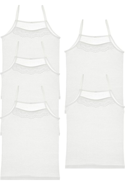 Donella 5'li %100 Pamuk Kız Çocuk Beyaz Atlet - 4351D6 Donella 5'li %100 Pamuk Kız Çocuk Beyaz Atlet - 4351D6