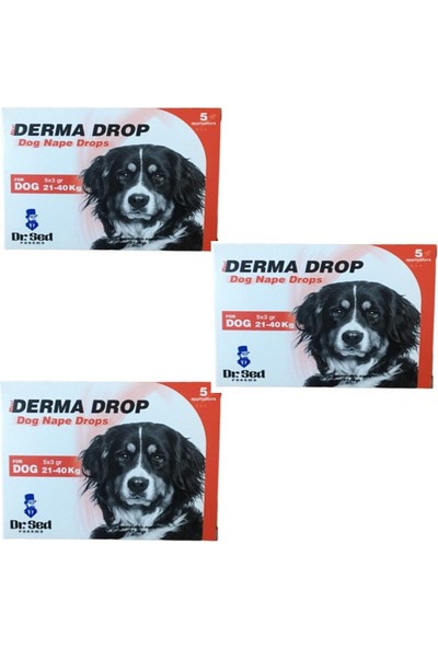 Dr Sed Pharma 3 Adet Derma Drop Bit Pire Kene Için Köpek Ense Damlası 21-40 kg Dr Sed Pharma 3 Adet Derma Drop Bit Pire Kene Için Köpek Ense Damlası 21-40 kg