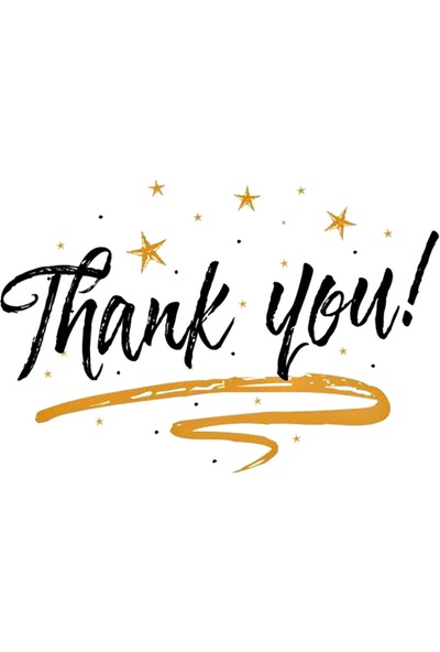 Tellgraf Küçük Thank You Yazılı Kart 3 x 5 cm